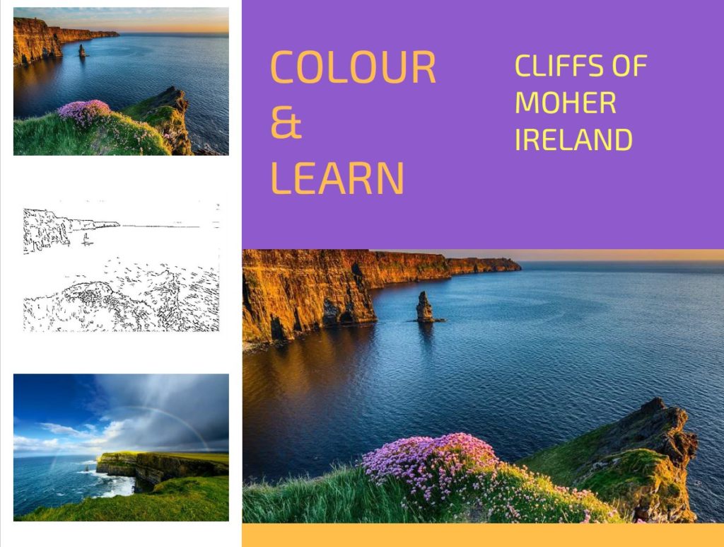 Cliffs of Moher free colouring page Colour & Learn Travel Inspires ...